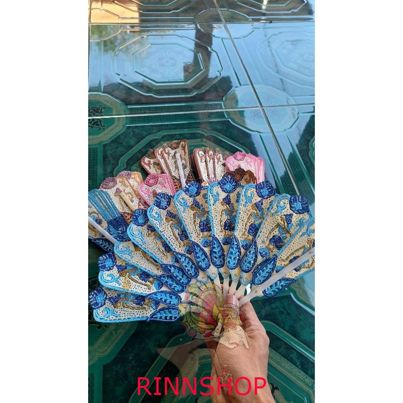 Jual kipas lipat wayang / kulit asli / cod / wayang murah | Shopee ...