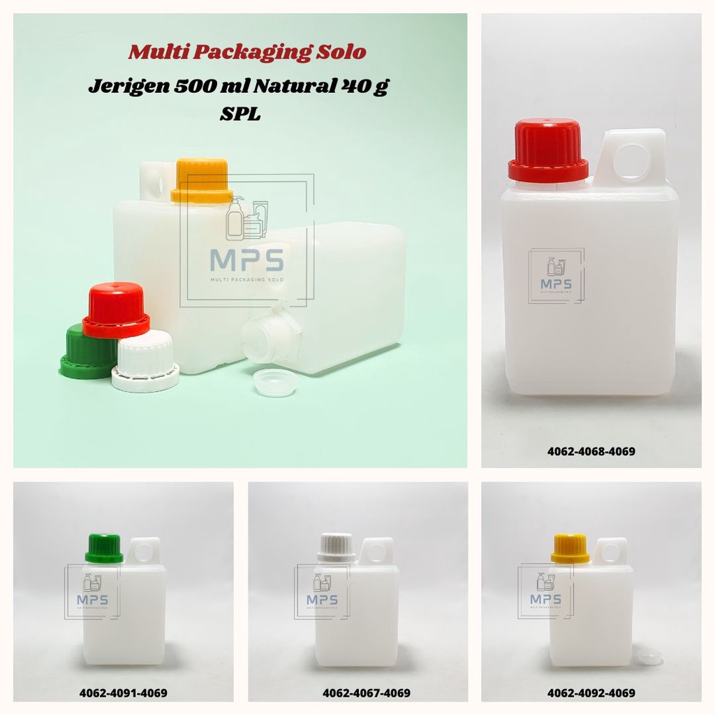 Jual Botol Jerigen 0,5 L Kotak Natural HDPE Neck 30 Set Spl / Jerigen ...