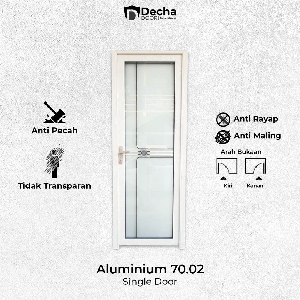 Jual Pintu Aluminium Kamar Mandi Toilet - Decha Door Alu 70.02 | Shopee Indonesia