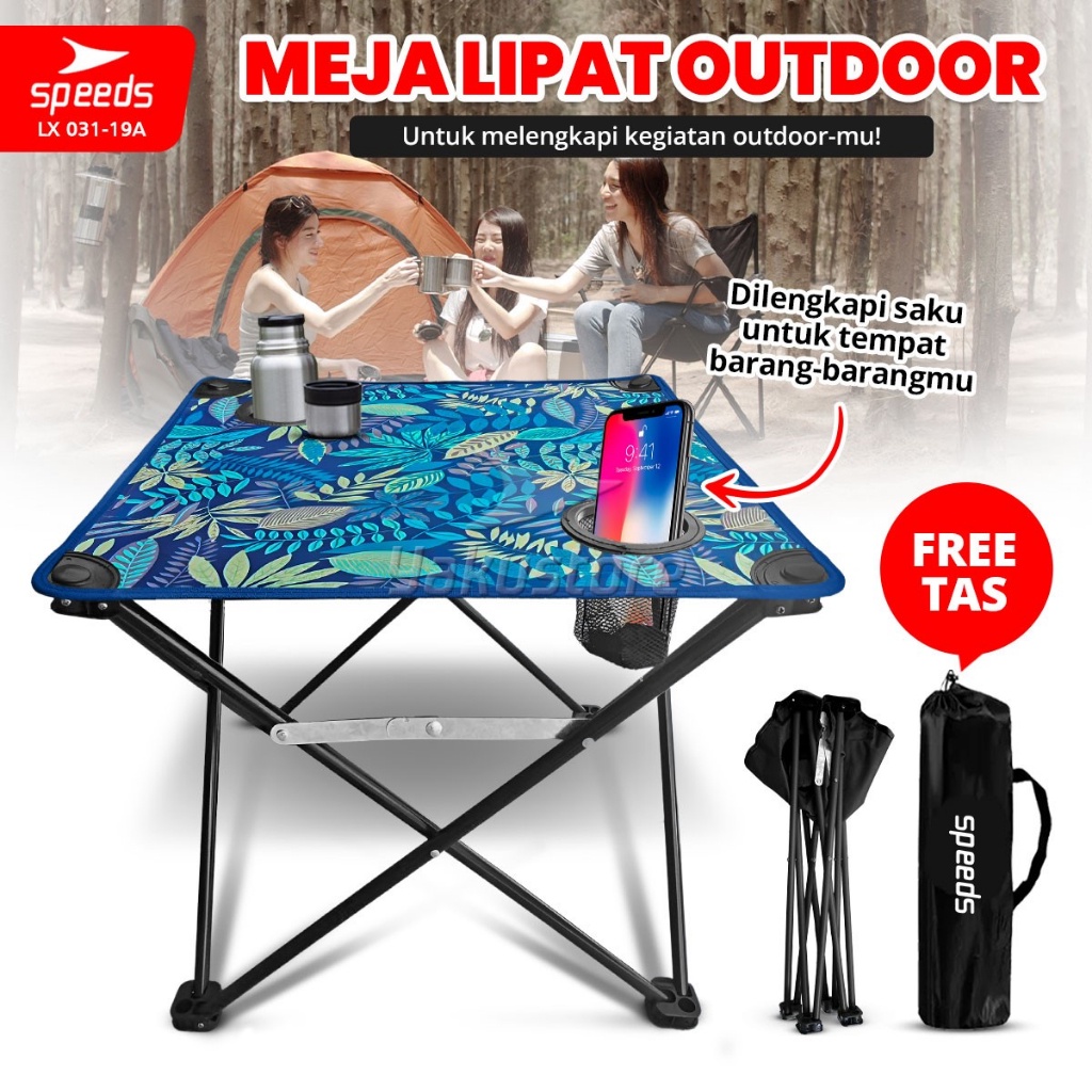 Jual SPEEDS Meja Outdoor Indoor Lipat Folding Picnic Table Meja Lipat ...