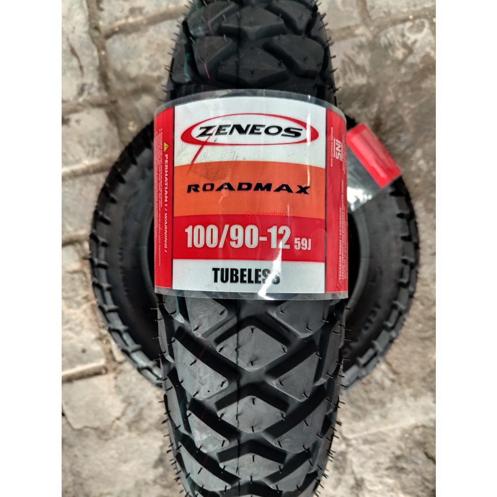 Jual ( RING 12 ) Zeneos ROADMAX 100 / 90 - 12 Ban motor TL Dual Purpose Semi Trail scoopy FREE ...