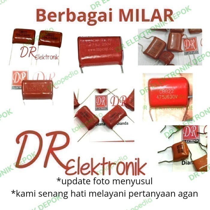 Jual Milar 330n 330 330nF 275 volt 275v Kapasitor Capasitor CBB22 ...