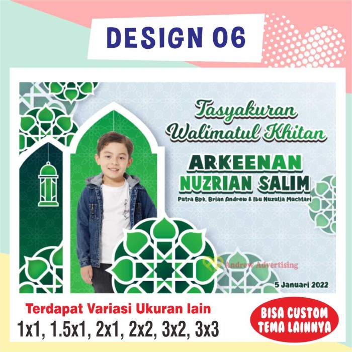 Jual Spanduk / Banner / Backdrop Custom Khitanan Sunatan - Design 01 | Shopee Indonesia