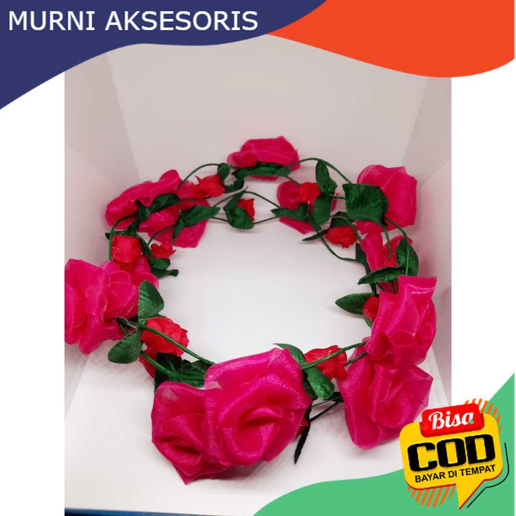 Jual Free Bublewrap. BANDO MAHKOTA BUNGA MAWAR PINK / BANDO LINGKAR ...