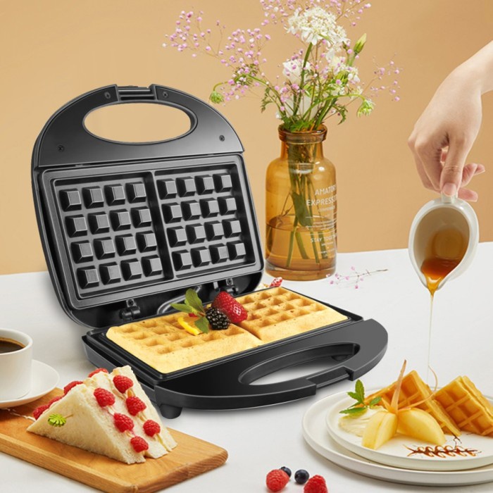 Jual Mesin Pembuat Waffle Maker Cetakan Waffle Pemanggang Roti Sandwich ...