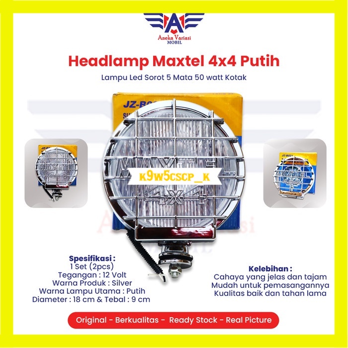 Jual Lampu Sorot Tembak Headlamp Headlight Mobil Truck Truk Maxtel 4x4 ...