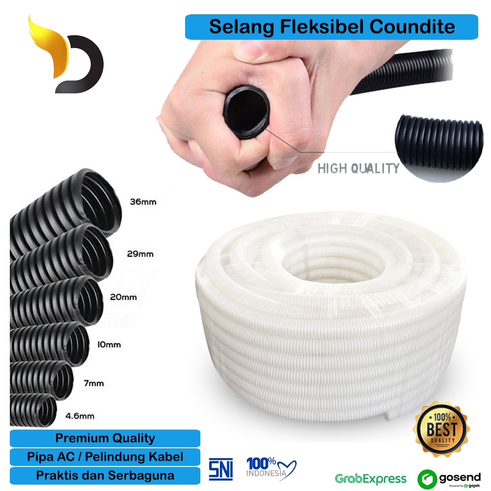 Jual Selang Flexible Conduit Pelindung Kabel Fleksibel Spiral Selang ...