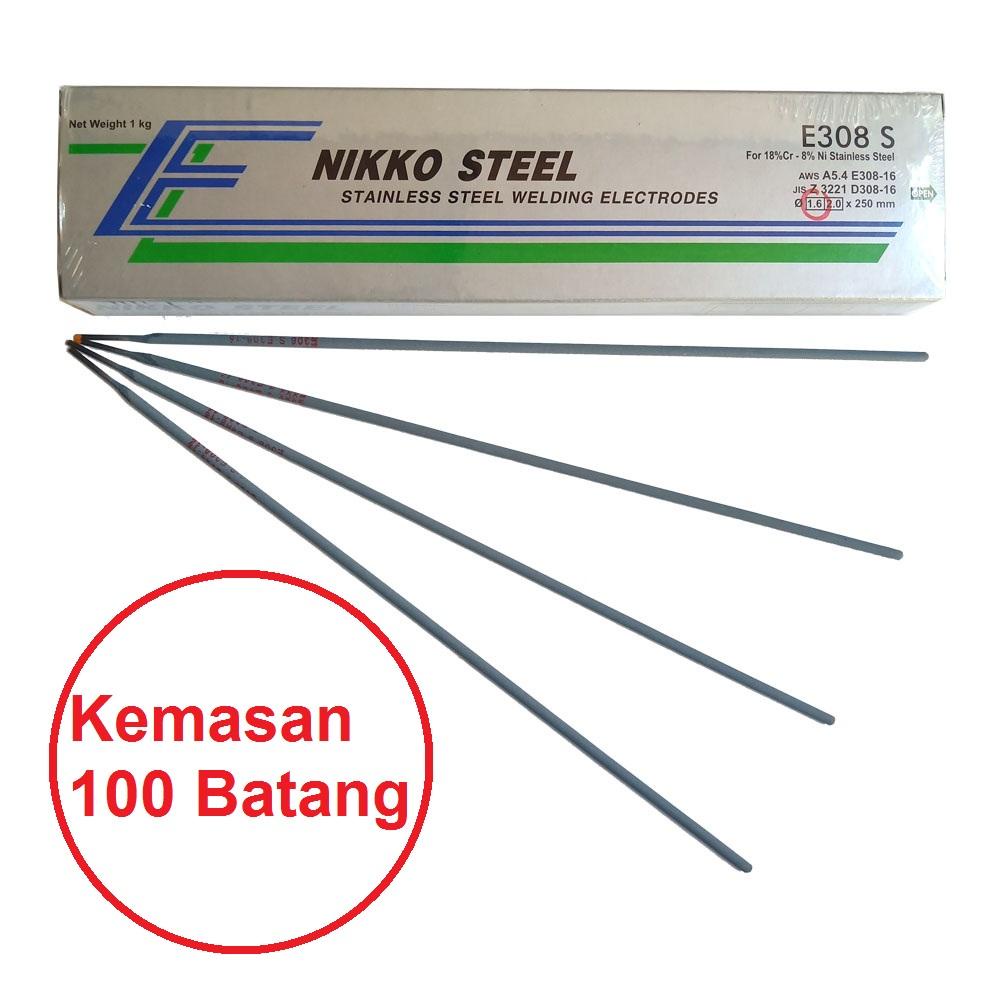 Jual [100BATANG] Kawat Las E308 S Stainless Steel 1.6 x 250 mm Nikko ...