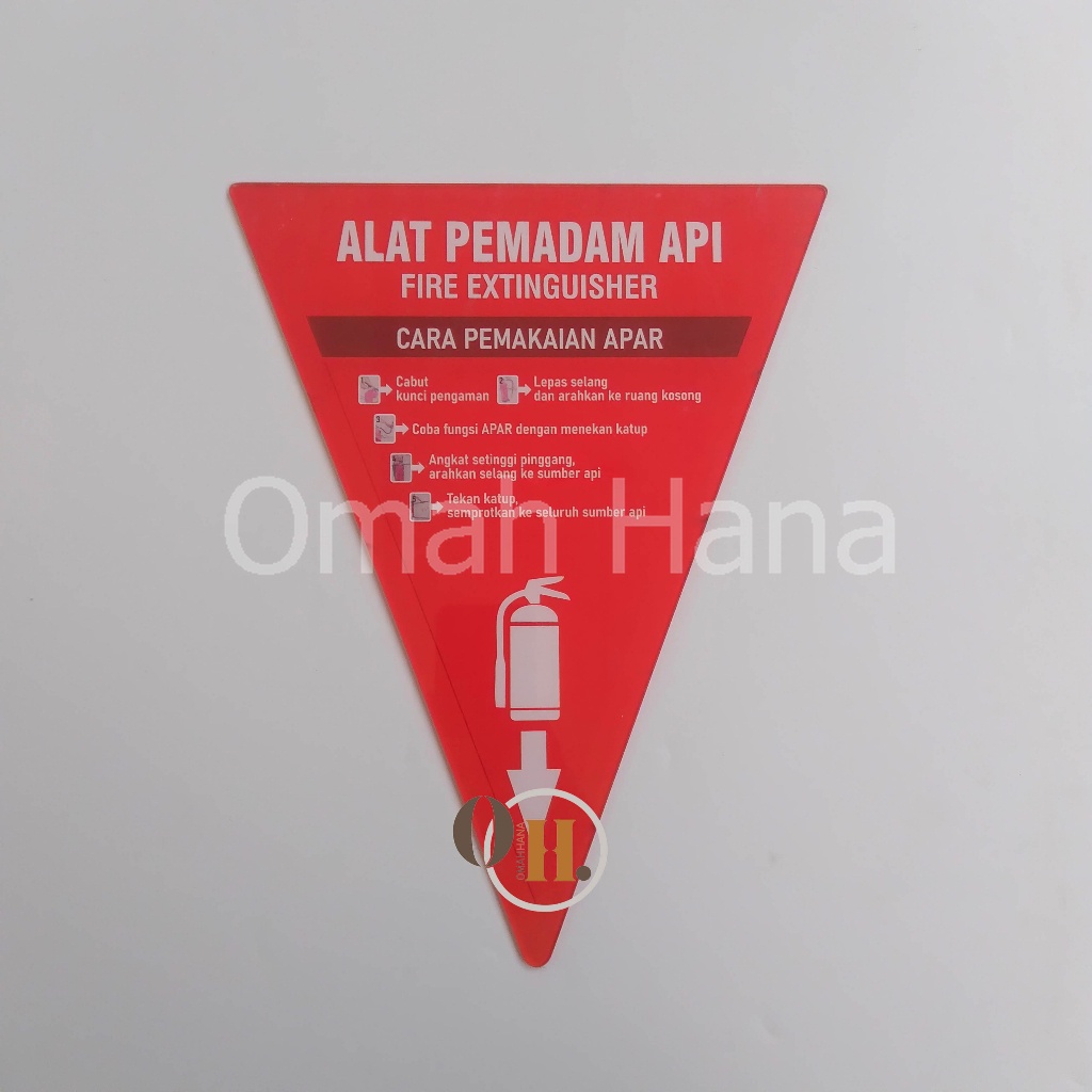 Jual Akrilik APAR - Akrilik Segitiga Cara Pemakaian APAR - Fire ...