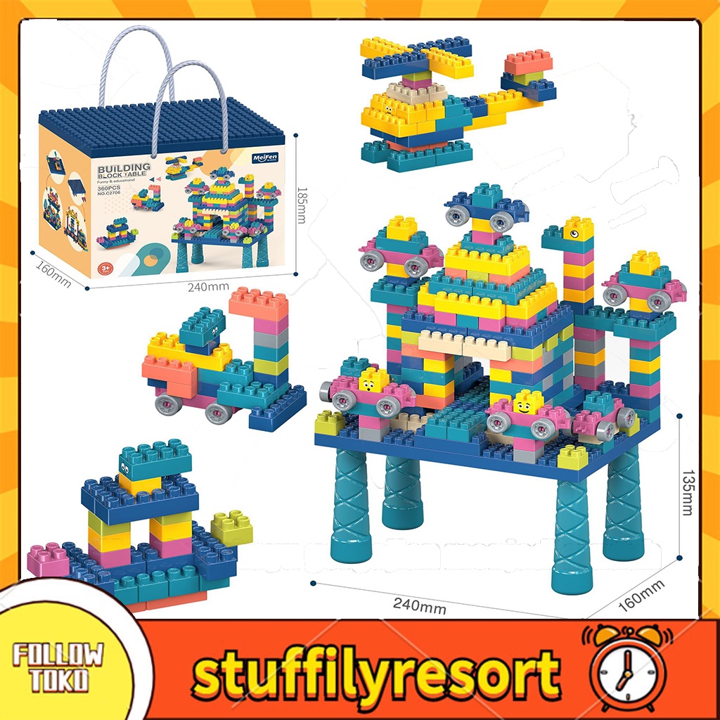 Jual Uoptoy 360PCS Mainan Balok Anak - Blok Bangunan Besar Kompatibel ...