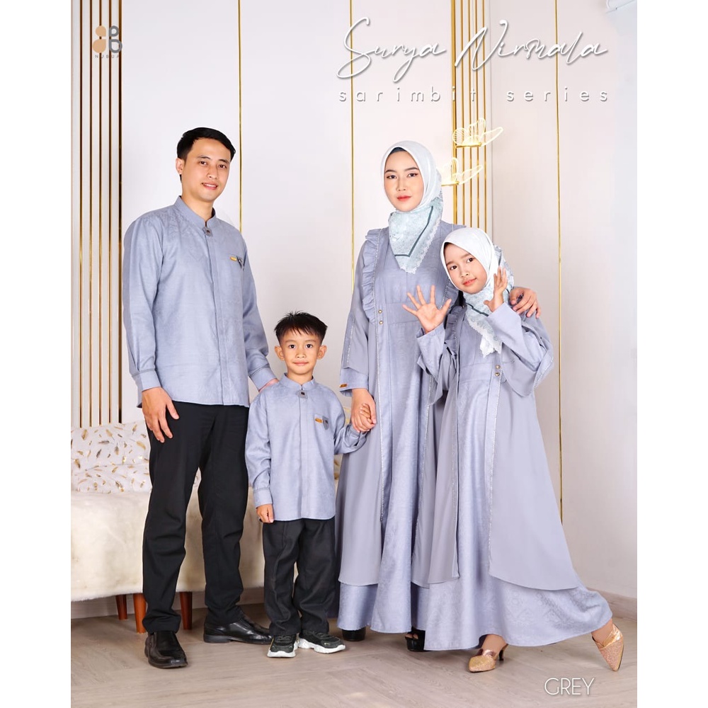 Jual Sarimbit Nubua 2024 Surya Nirmala Grey | Shopee Indonesia
