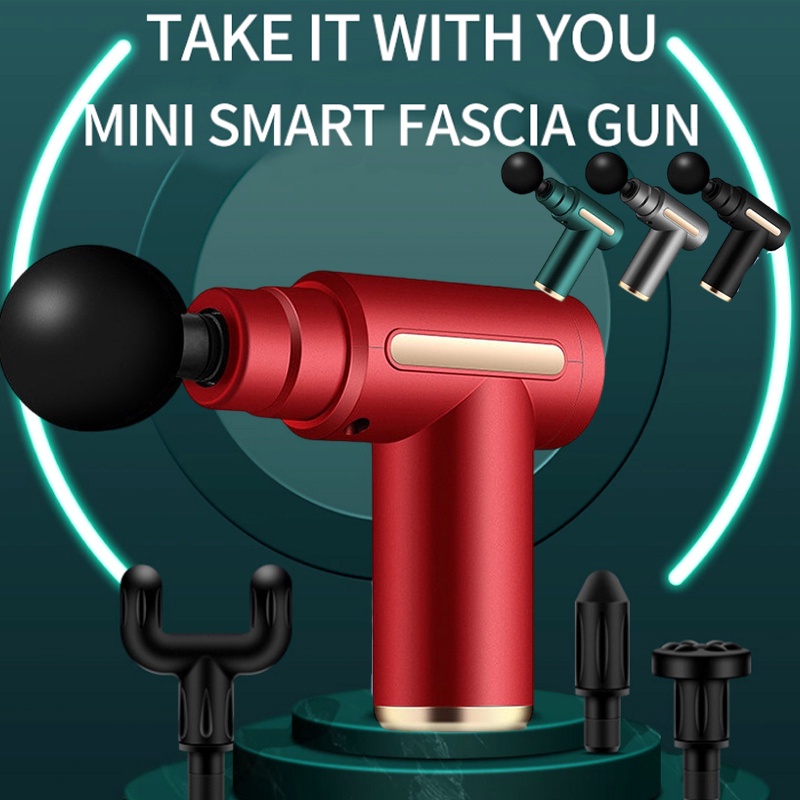 Jual Massage Gun Neck Massager Deep Tissue Muscle Massager Gun Pistol ...