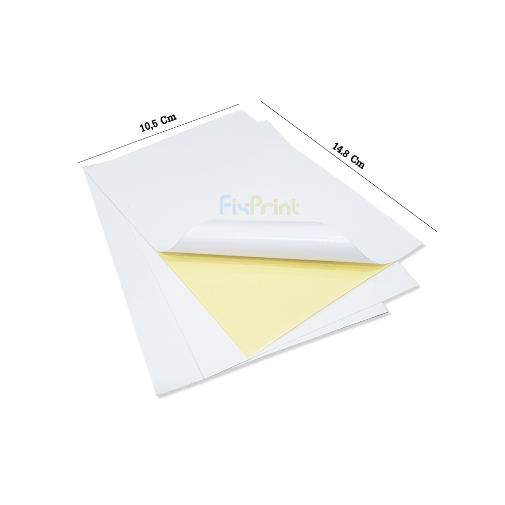 Jual Kertas Sticker HVS A6 isi 100 Lembar, Kertas Sticker Label 10.5cm ...