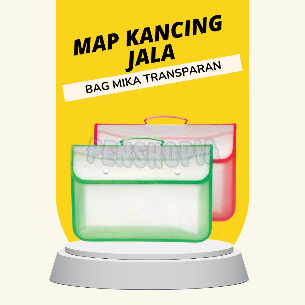Jual Map Kancing Jala 2 Kancing / Map Kancing Plastik / School Bag Folio / Brief Bag Mika ...