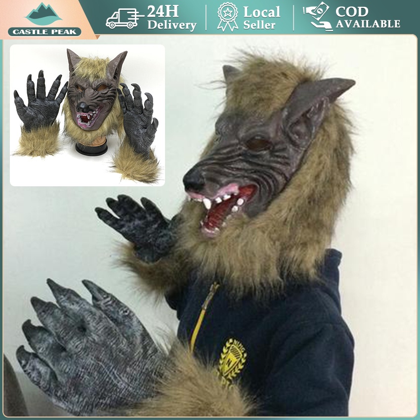 Jual Terbaru Topeng Horror Latex Karet Halloween Setan Hantu Warewolf ...