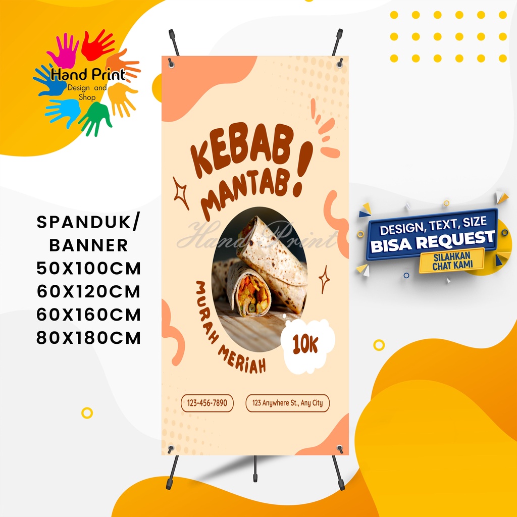Jual Cetak Spanduk Banner Jualan Kebab Turki Promo Kebab Spanduk Custom ...