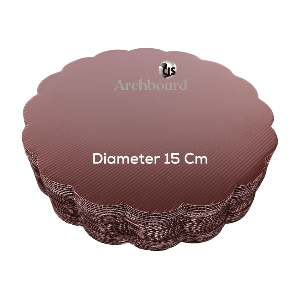 Jual Cake Board - Tatakan Kue Bulat 15 Cm / Alas Kue Tart Bulat Coklat ...