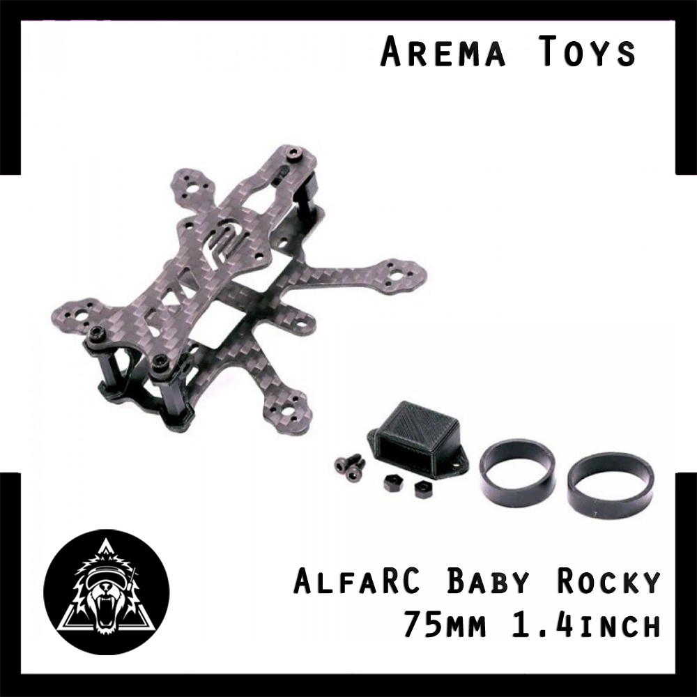 Jual AlfaRC Baby Rocky 75mm Carbon Fiber Frame Kit 1.4inch FPV Drone ...