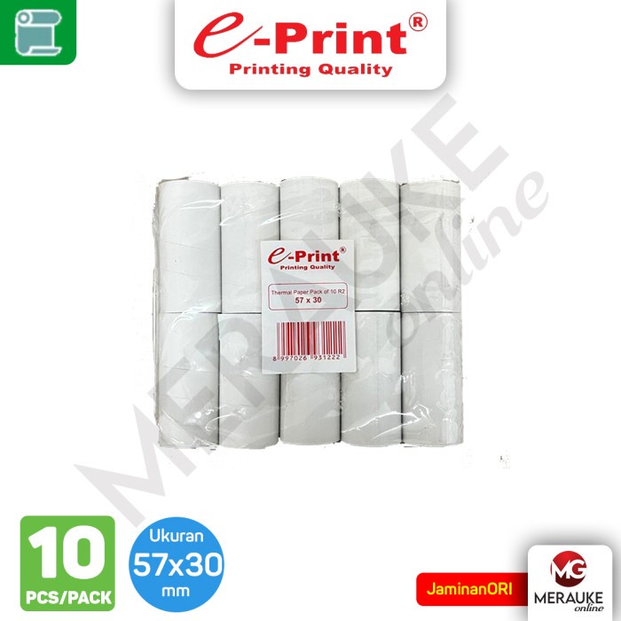Jual E-Print Kertas Thermal / Kertas Kasir 57x30mm (1 Pack isi 10 Rol ...