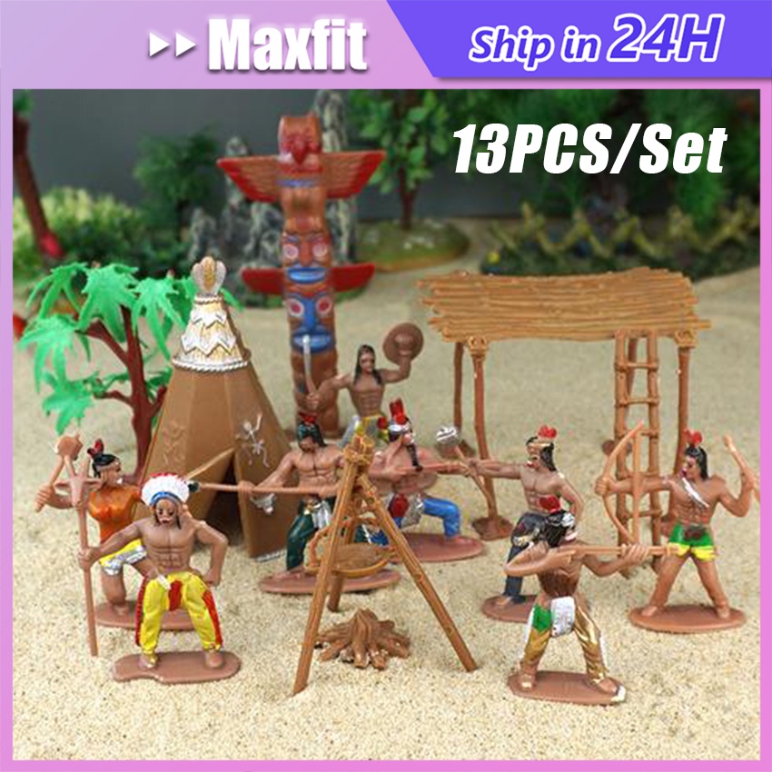 Jual Miniatur Patung Mini Indian Isi 13 Pcs Indian Action Figure Orang ...