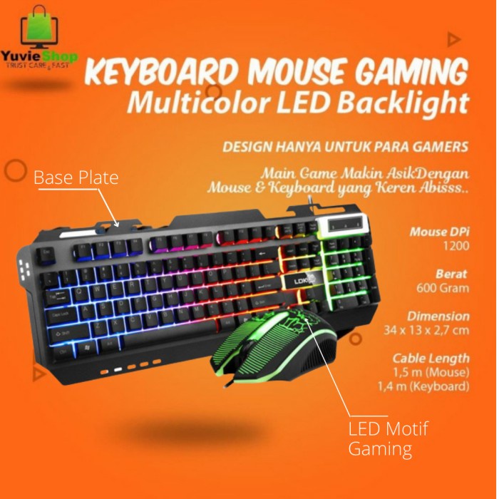 Jual Paket Combo Gaming Keyboard RGB with Mouse Gaming Bundle | Shopee ...