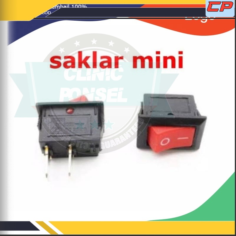 Jual Saklar Rocker Switch 2pin On Off Kecil Merah | Shopee Indonesia