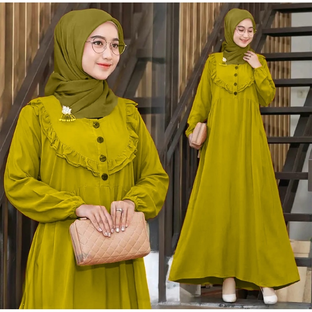 Jual PROMO GAMIS CRINKLE AIRFLOW PREMIUM / GAMIS WANITA JUMBO TERLARIS ...