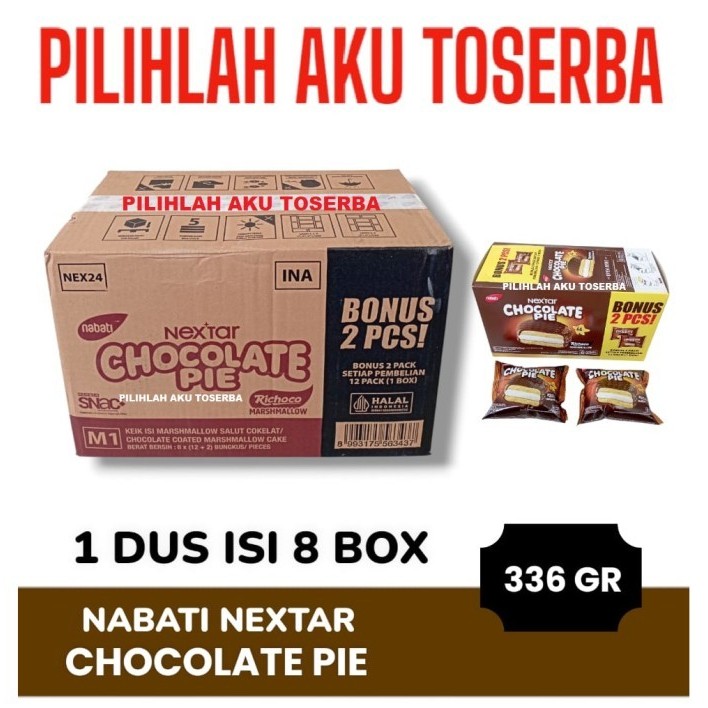 Jual Nabati NEXTAR CHOCOLATE PIE Marshmallow - ( HARGA 1 DUS ) | Shopee ...