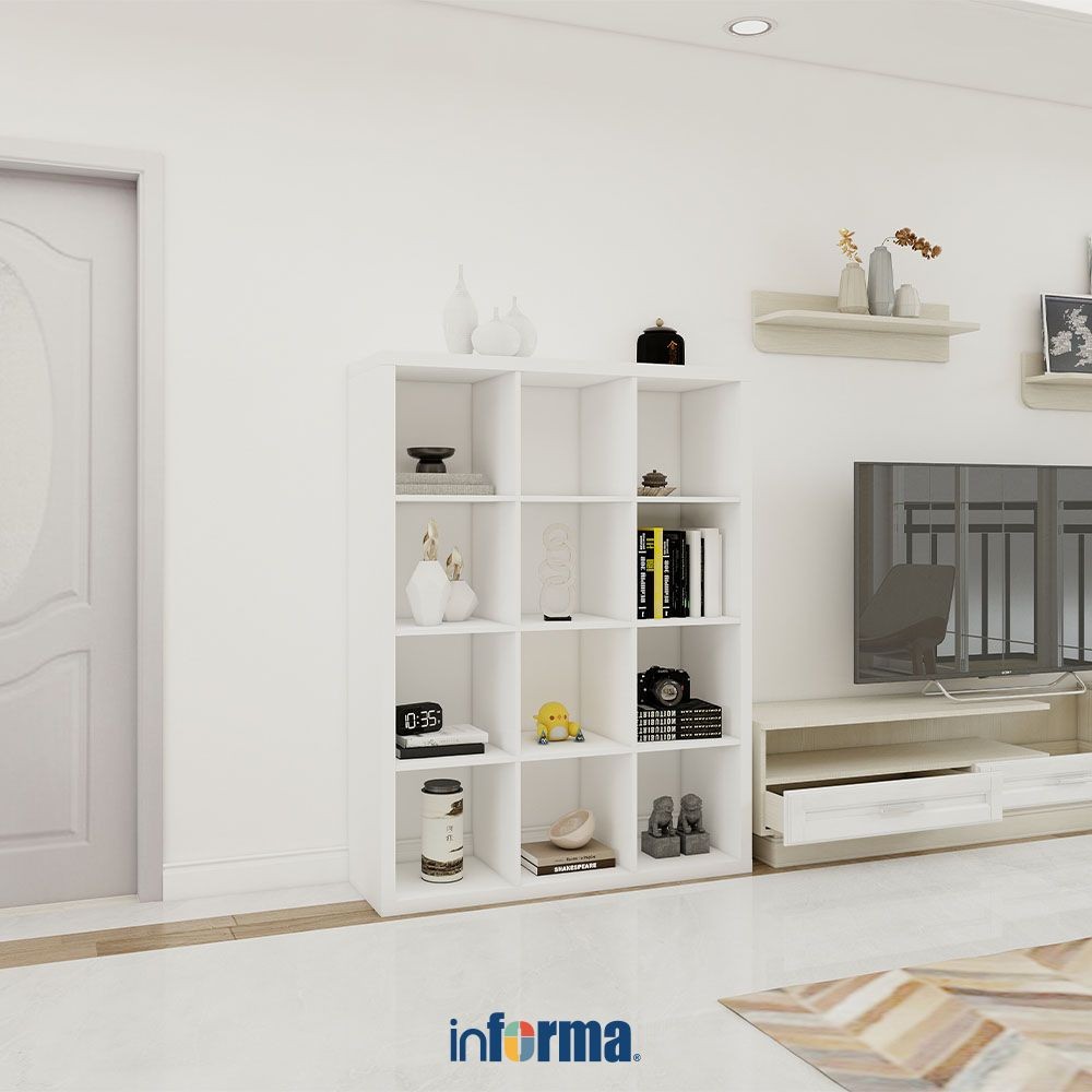 Jual Informa Dallas Rak Buku 12 Kompartemen - Putih Bookshelf Books ...