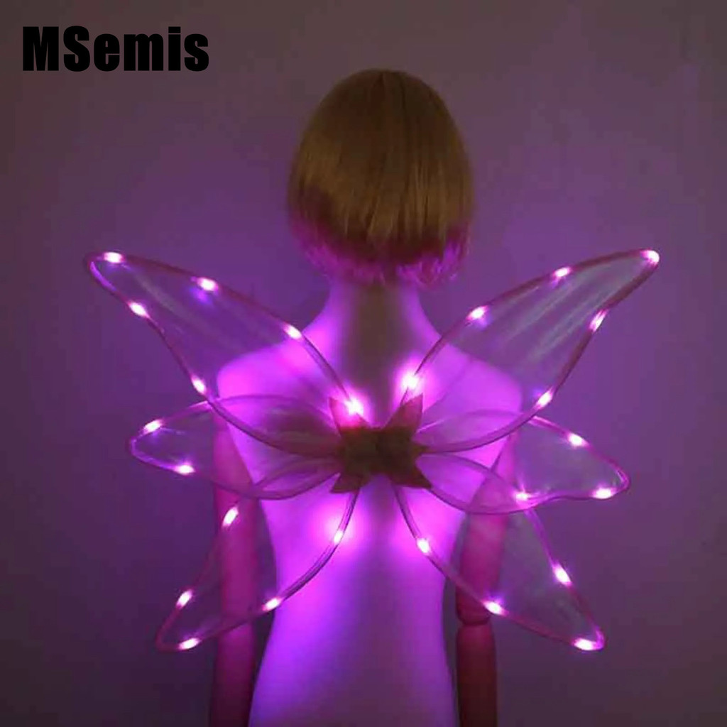 Jual LED Fairy Wings for Kids Girls Elf Wings Light Up Butterfly Angel ...
