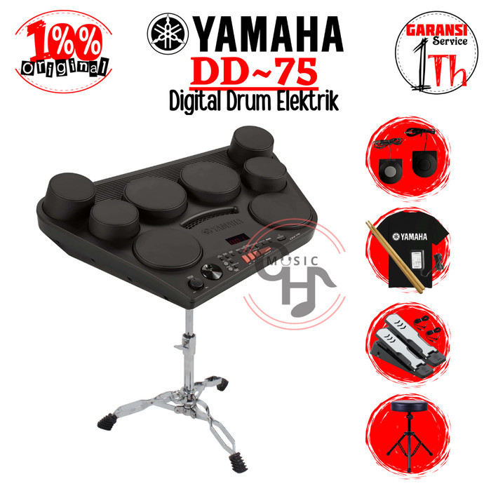 Jual Yamaha DD-75 Portable Electric Drum Orinal DD75 Paket - Standart ...