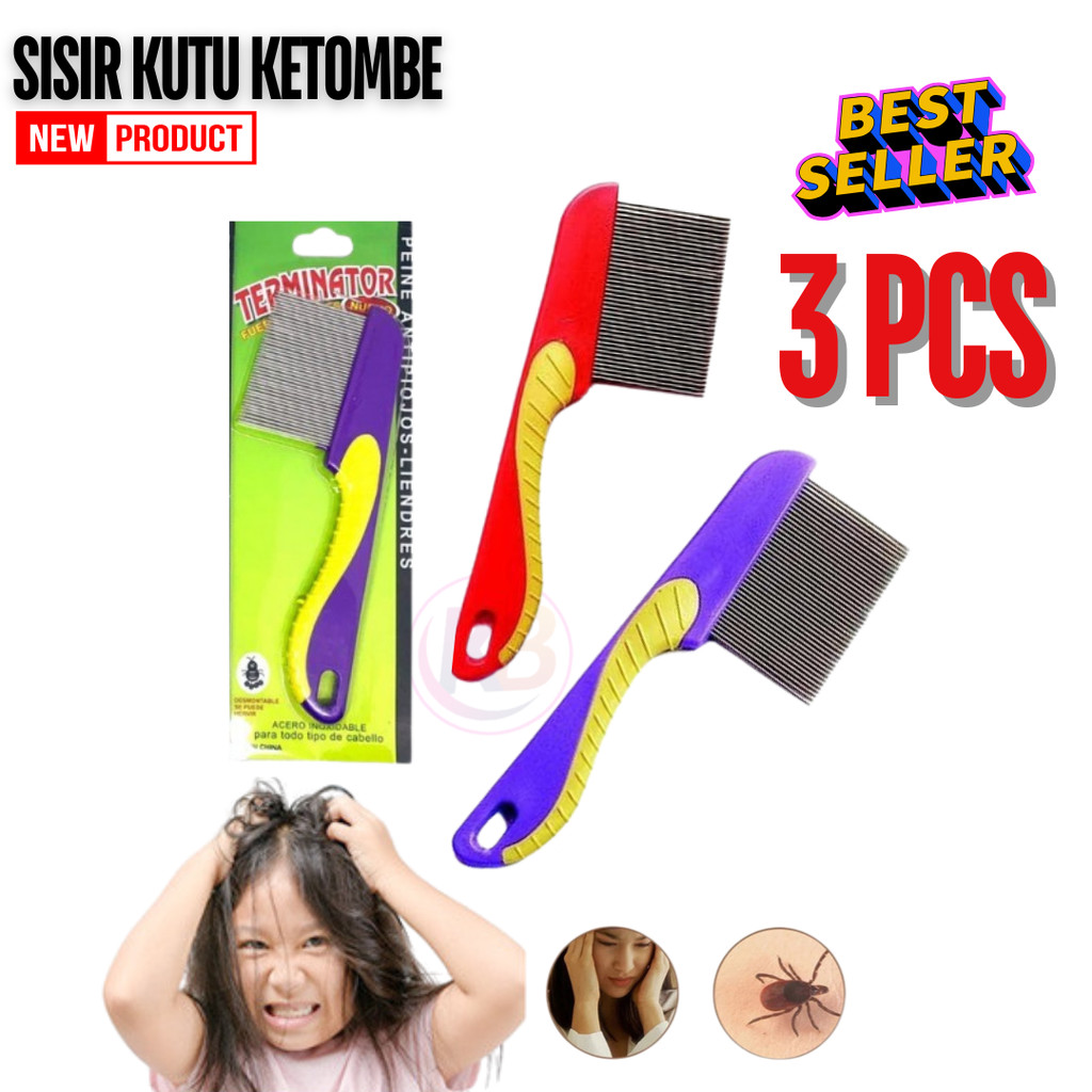 Jual (PAKET 3 PCS) Sisir Kutu Gagang Besi / Sisir Kutu Terminator ...