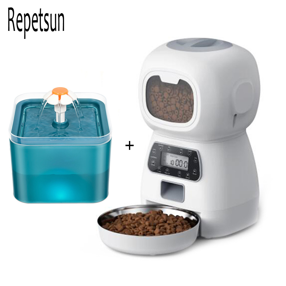 Jual Smart Automatic Dog Cat Feeder 3.5 Liters Dry Food Dispenser Plus ...