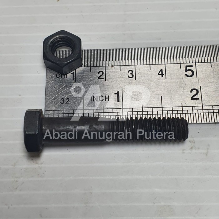 Jual Baut Mur Baja Grade 8.8 UNC 5/16x1-3/4 drat kasar 5/16 x 1-3/4 ...
