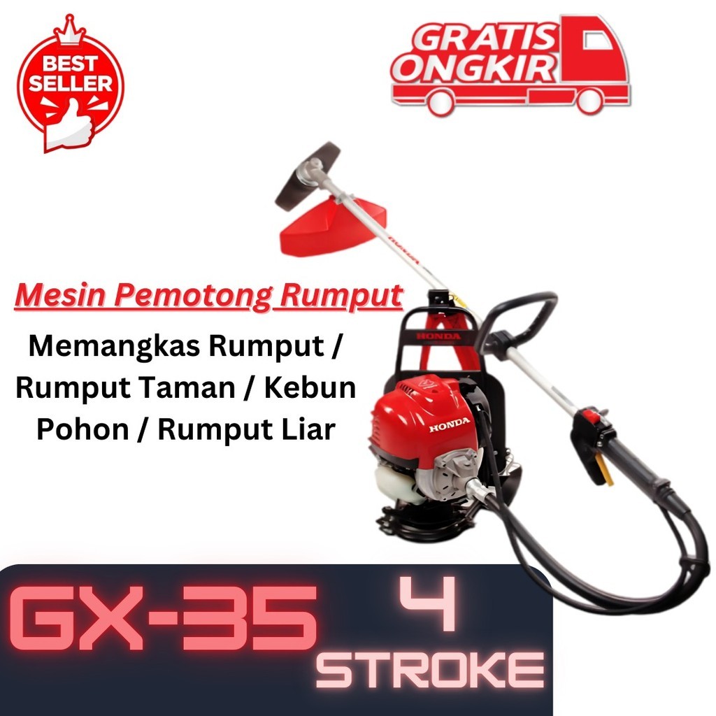 Jual Mesin Honda Mesin potong rumput honda 4 tak GX35 / brush cutter honda gx 35 4tak 4stroke 4 ...