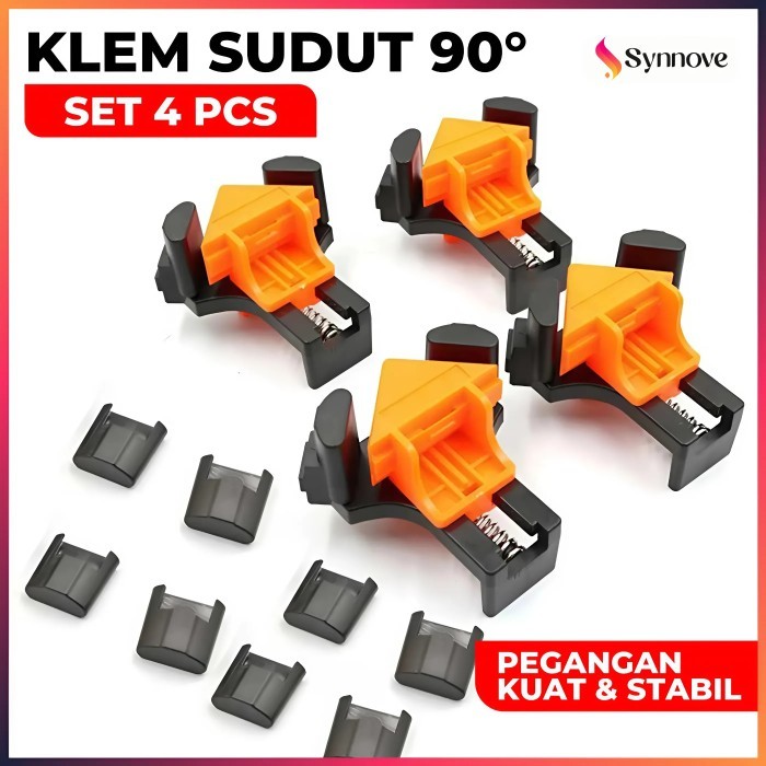 Jual Klem Penjepit Kayu 90 Derajat SET 4 PCS Corner Clamp Klem Kayu ...