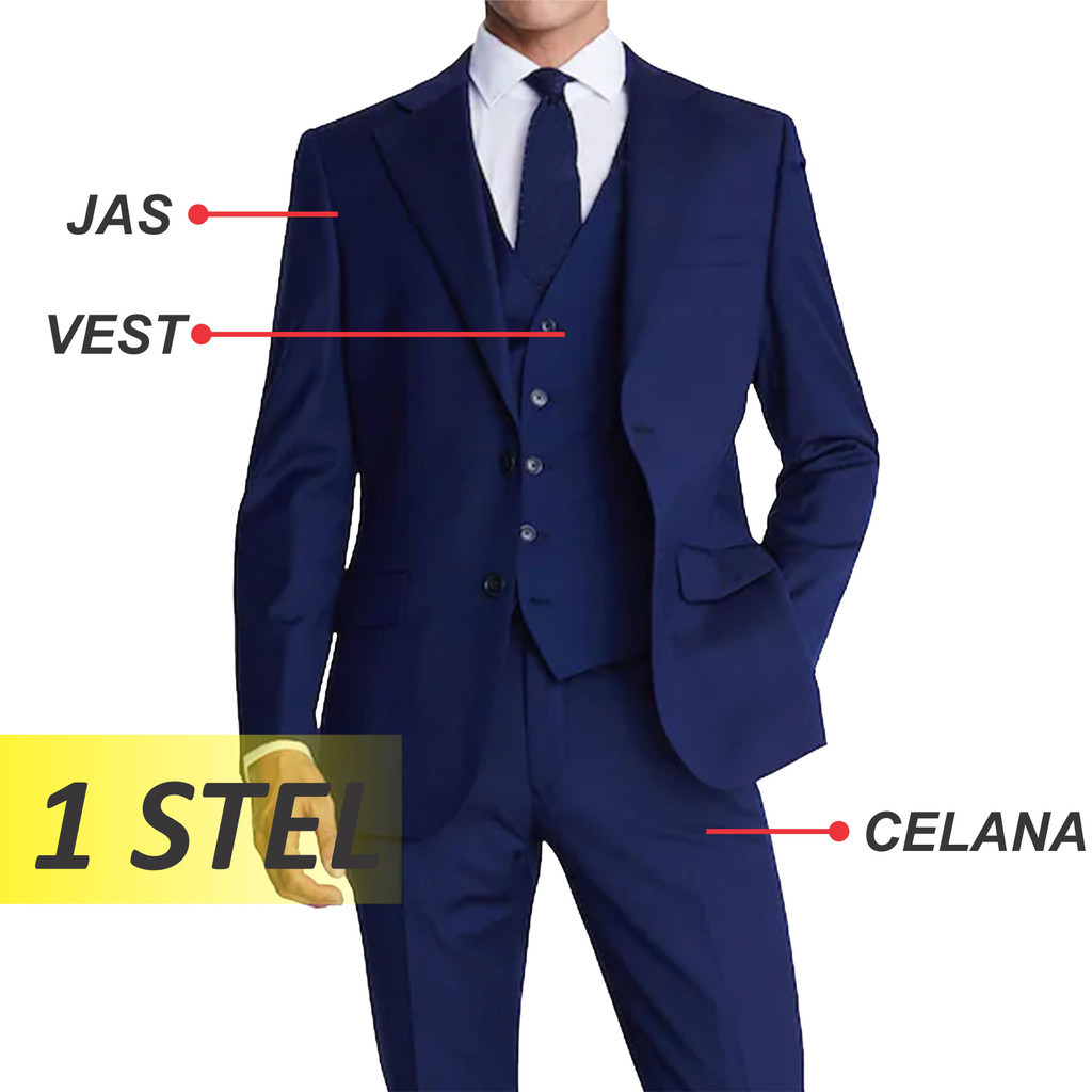 Jual 3in1 Setelan Jas Vest Celana Navy Maroon Cream Grey Formal Premium ...