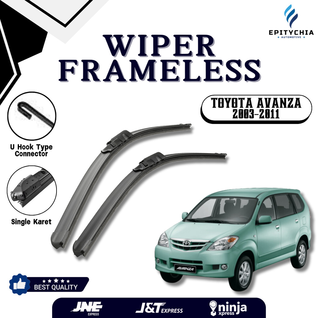 Jual Wiper Frameless Mobil Toyota Avanza 2003 - 2011 Soft single karet ...