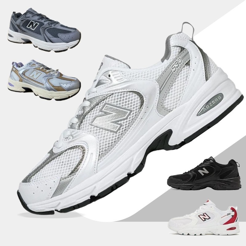 Jual spesial promo!! NB MR530 Sneakers: White with Natural Indigo, 100% ...