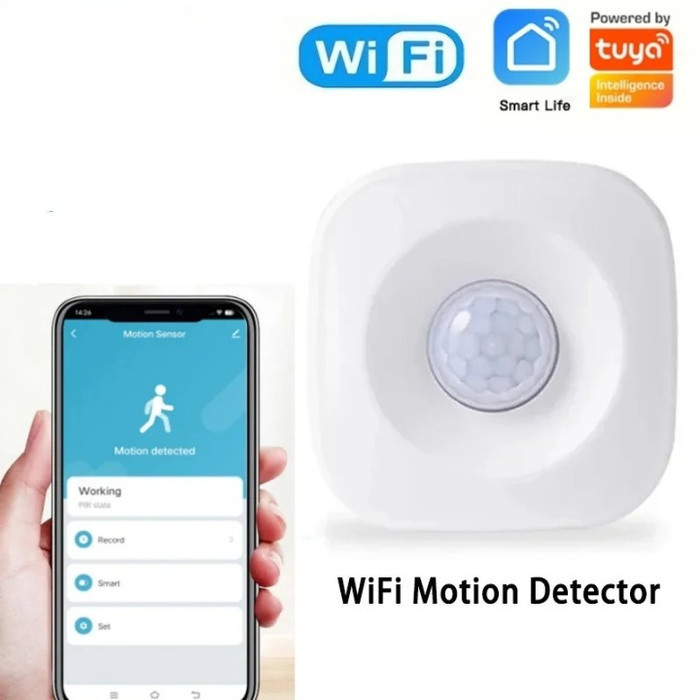 Jual PIR Motion Sensor Gerak Wireless Infrared Detector Security Alarm ...
