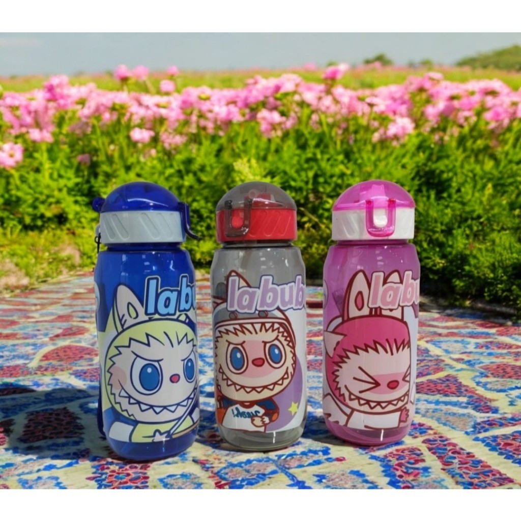 Jual Botol Minum Labubu 500ML Botol Minum Anak 3366 Tali Panjang Botol ...
