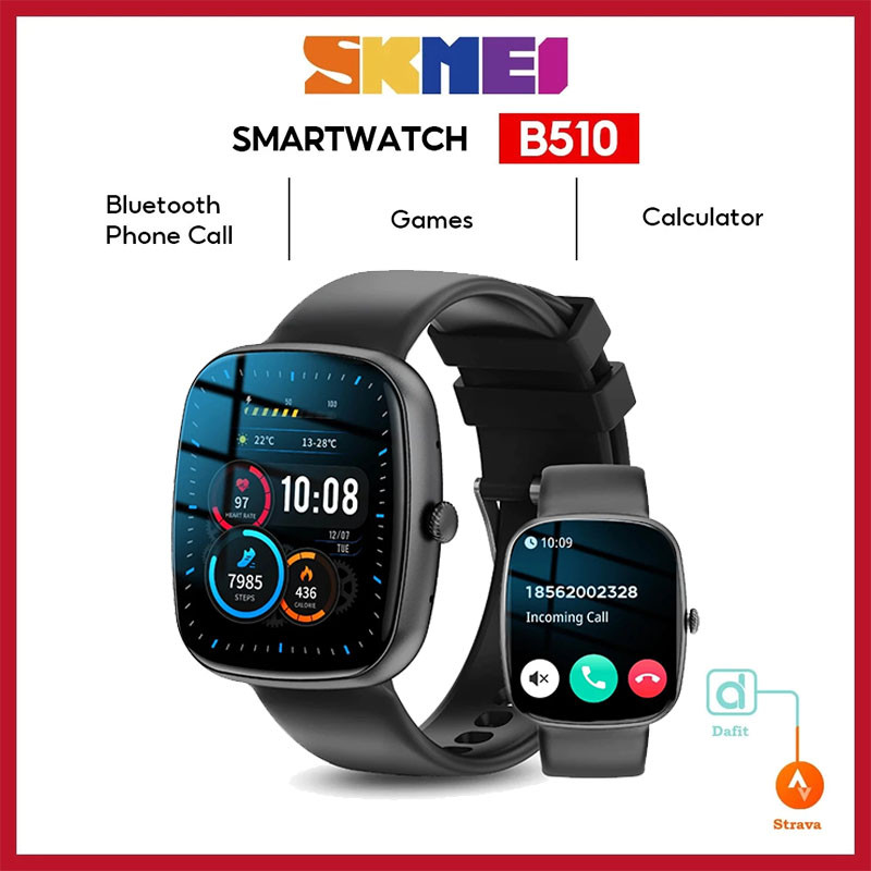 Jual SKMEI B510 Smartwatch Jam Tangan Pria Bluetooth Call | Sleep ...