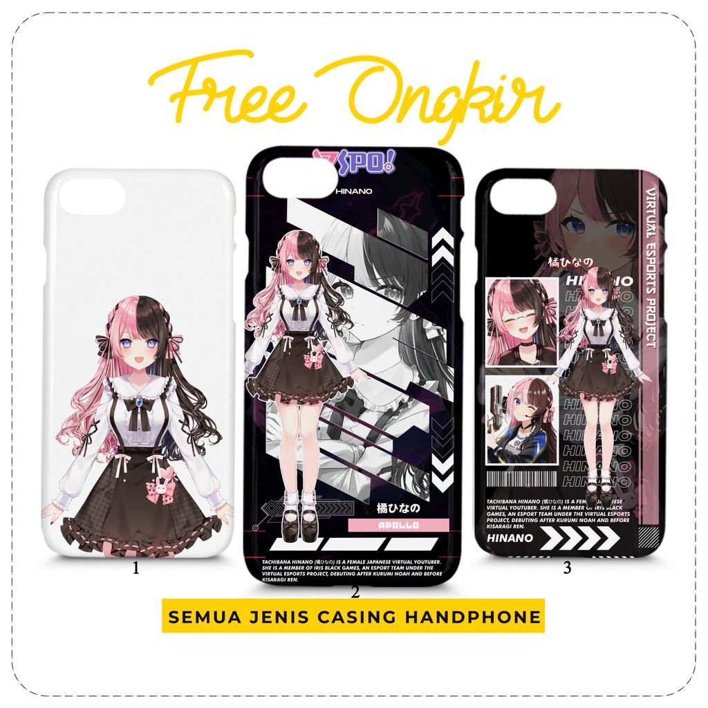 Jual Case Vtuber Tachibana Hinano VSPO Custom Casing HP All Type ...