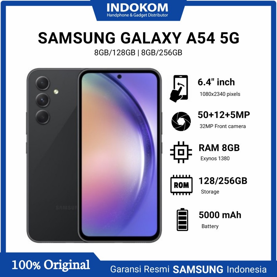 Jual Samsung Galaxy A54 5G RAM 8GB 128GB/256GB - Garansi Resmi | Shopee Indonesia