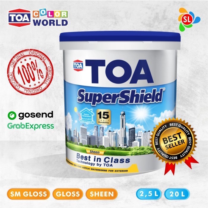 Jual [Promo!] Cat Tembok Dinding Exterior Toa Supershield 20 Liter ...