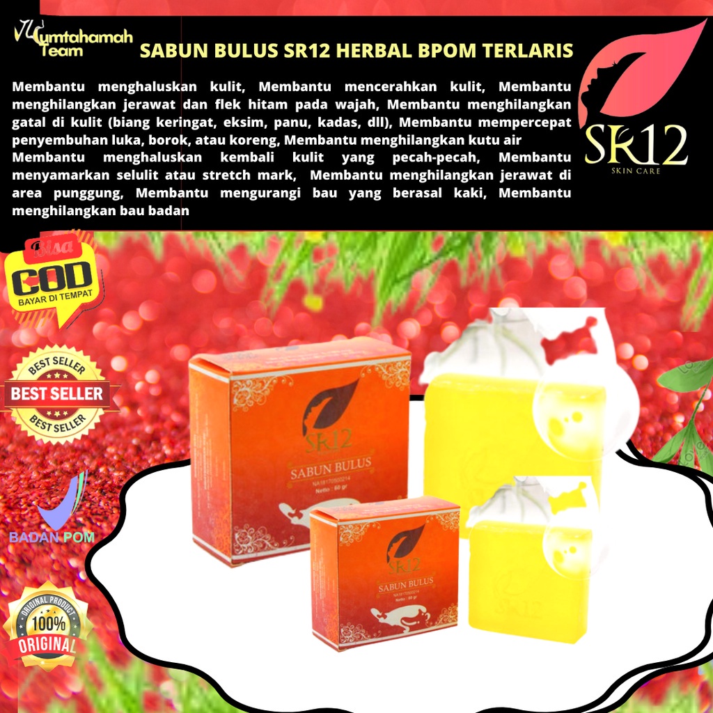 Jual SABUN BULUS SR12 HERBAL BPOM TERLARIS.!! SABUN WAJAH / SABUN GATAL ...