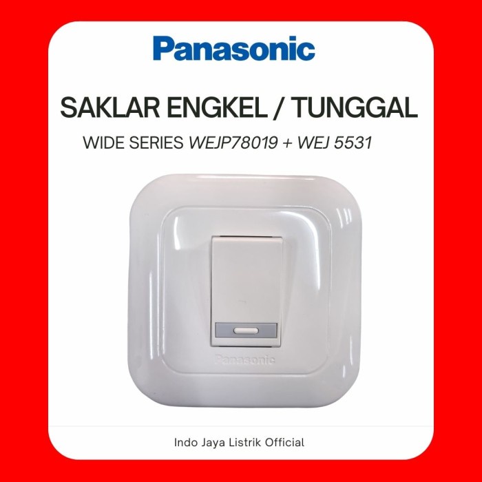 Jual SAKLAR SINGLE / SAKLAR ENGKEL / TUNGGAL PANASONIC WIDE SERIES WEJ ...