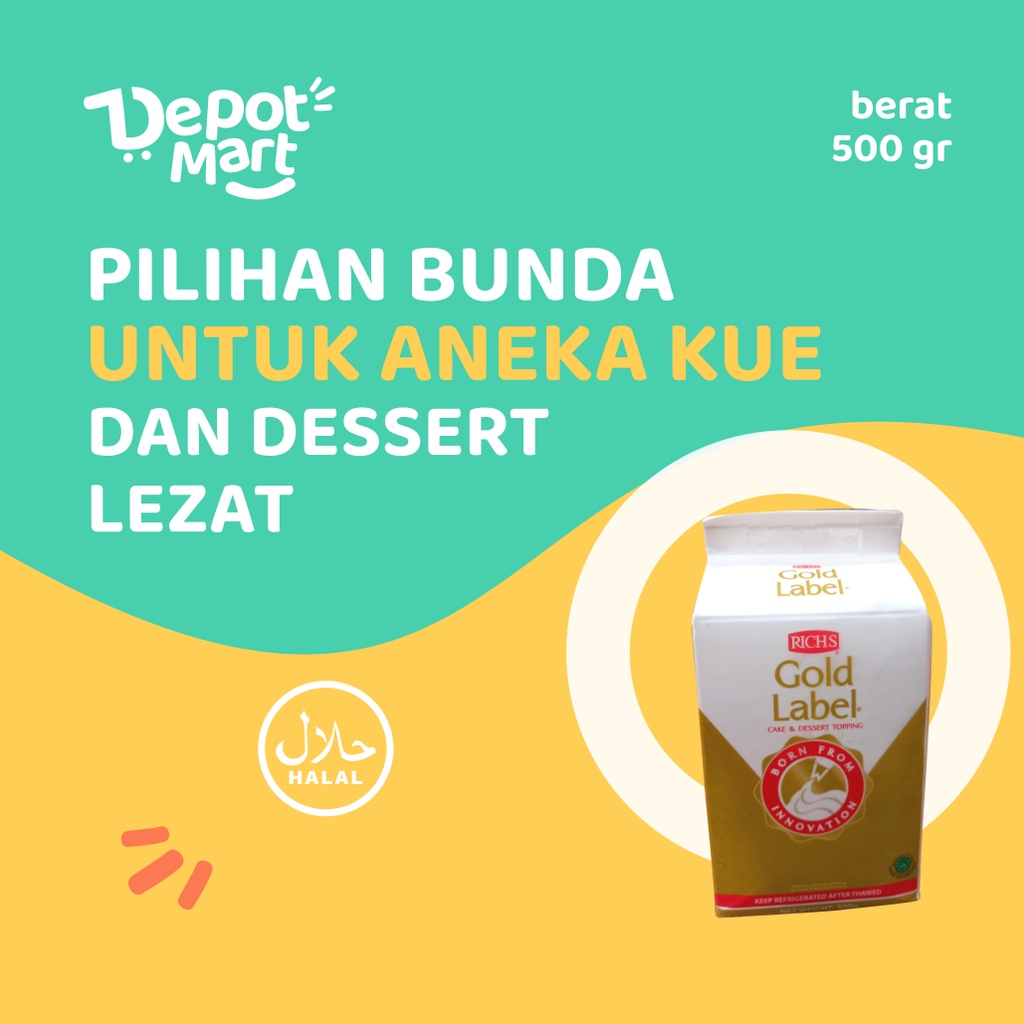 Jual Richs Gold Label 500 gr Cake and Dessert Topping | Shopee Indonesia
