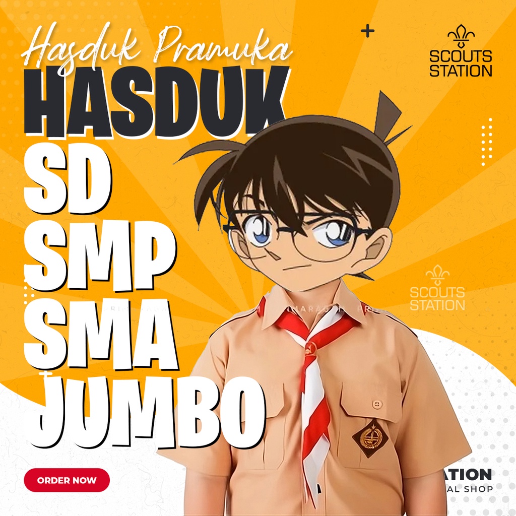 Jual Hasduk SD SMP SMA JUMBO SUPER JUMBO bijian - Dasi Kacu Pramuka ...