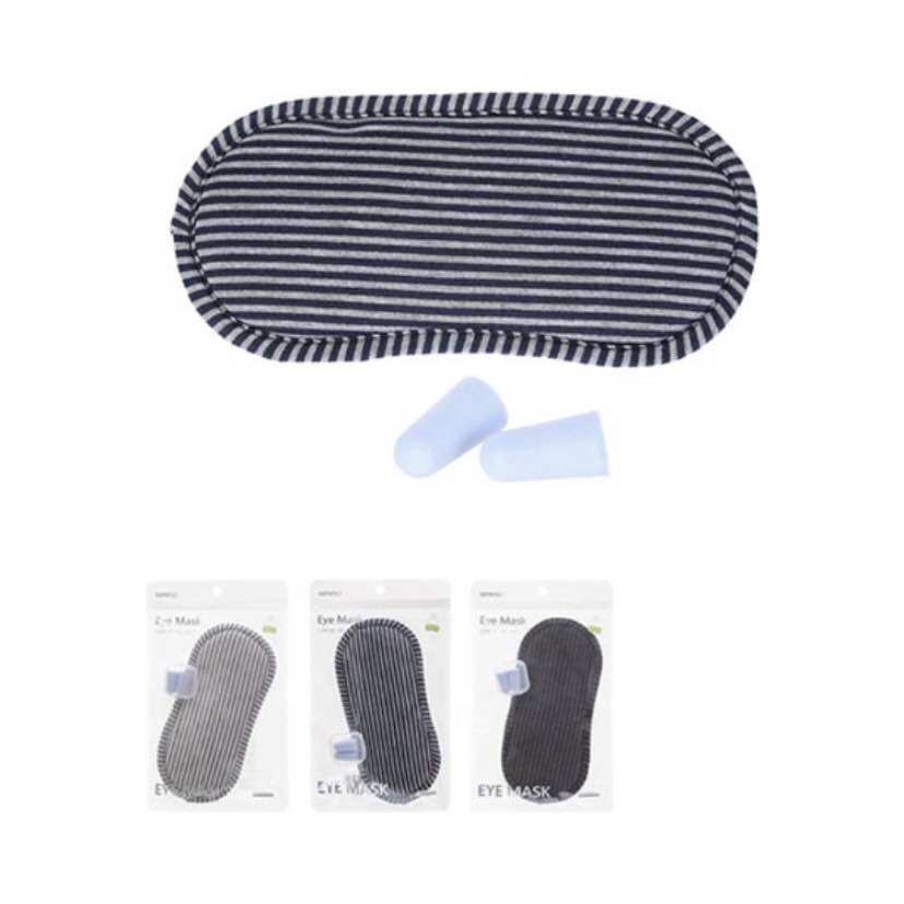 Jual MINISO Penutup Mata Simple With Penutup Telinga / Stripe Eye Mask ...